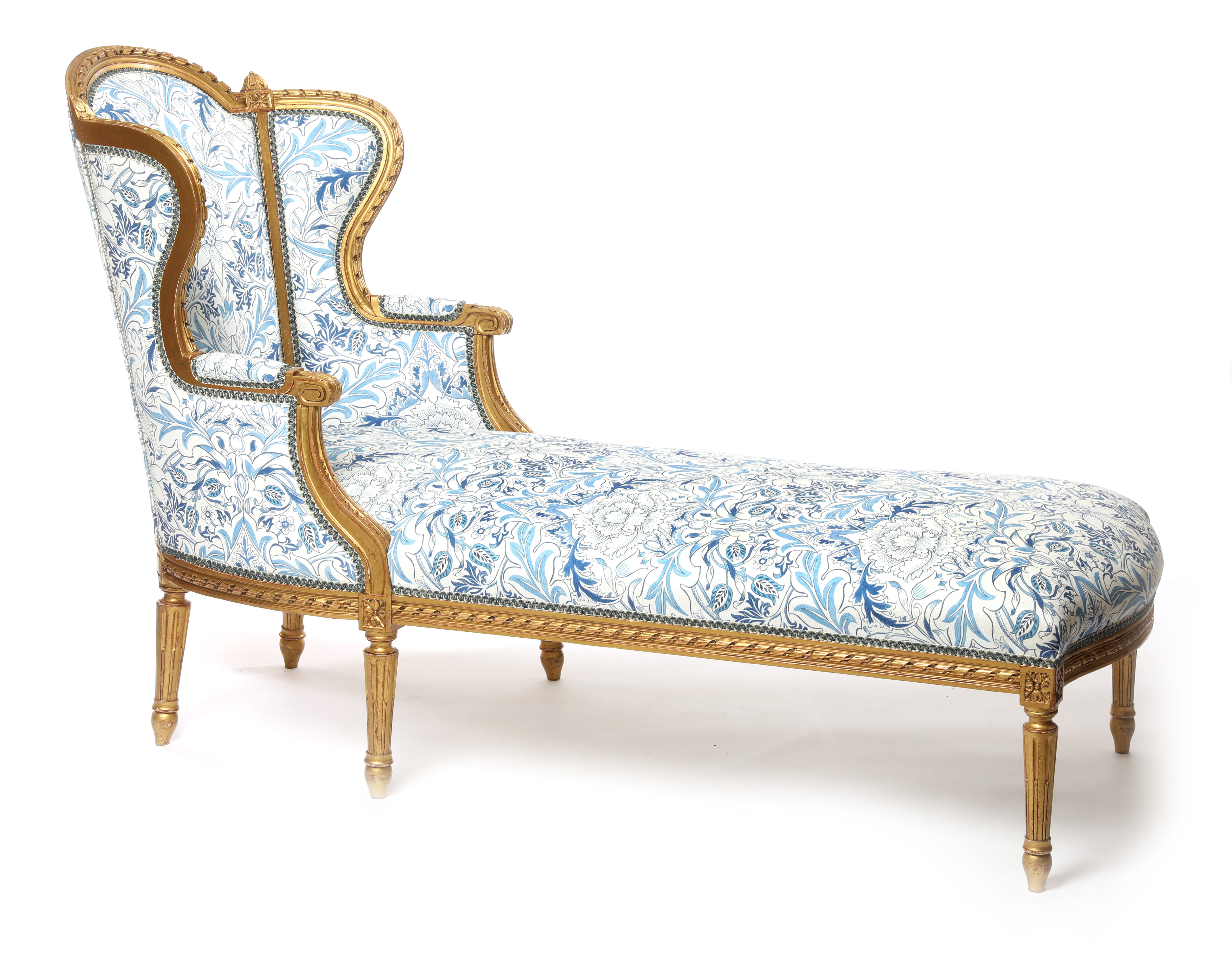 19th Century French Louis XV Chaise Longue - Wallrocks Antiques