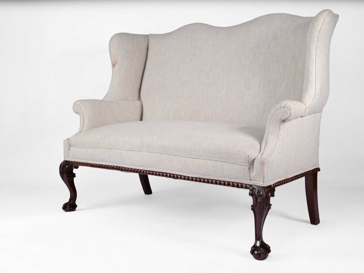 19th Century English Wing Settee - Wallrocks Antiques