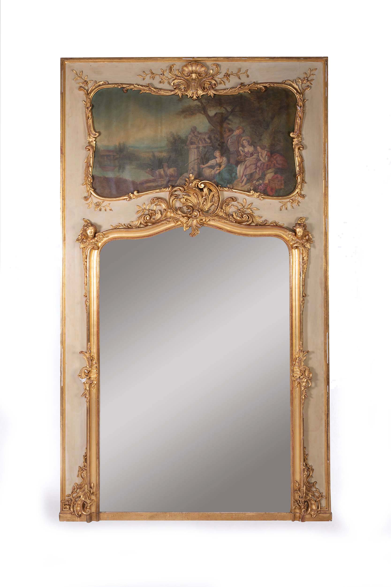 19th Century French Antique Trumeau - Wallrocks Antiques