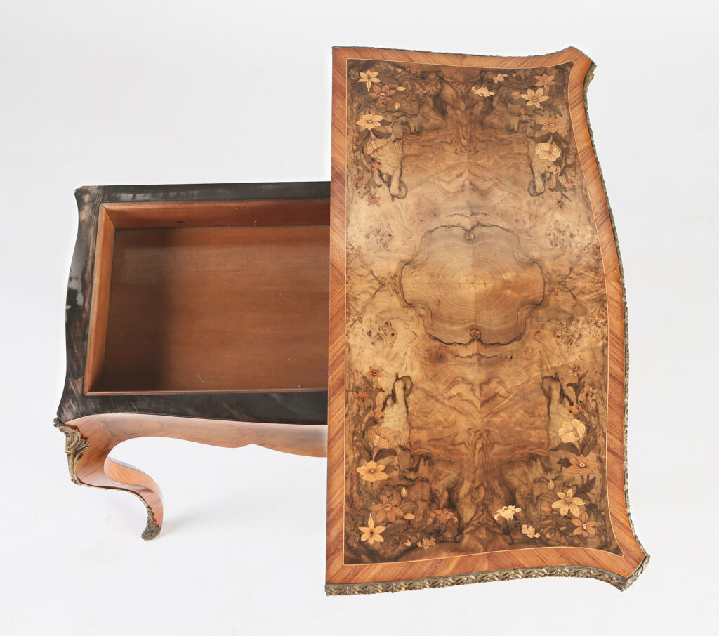 French Marquetry Card Table - Wallrocks Antiques