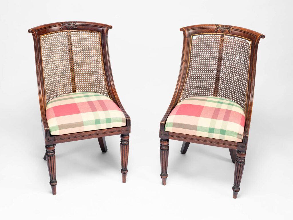 Pair 19th Century English Regency Chairs - Wallrocks Antiques
