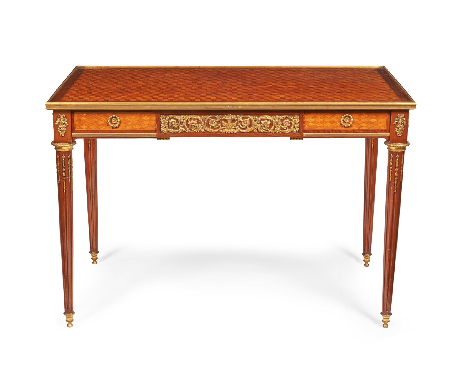 Antique Parquetry Writing Table - Wallrocks Antiques