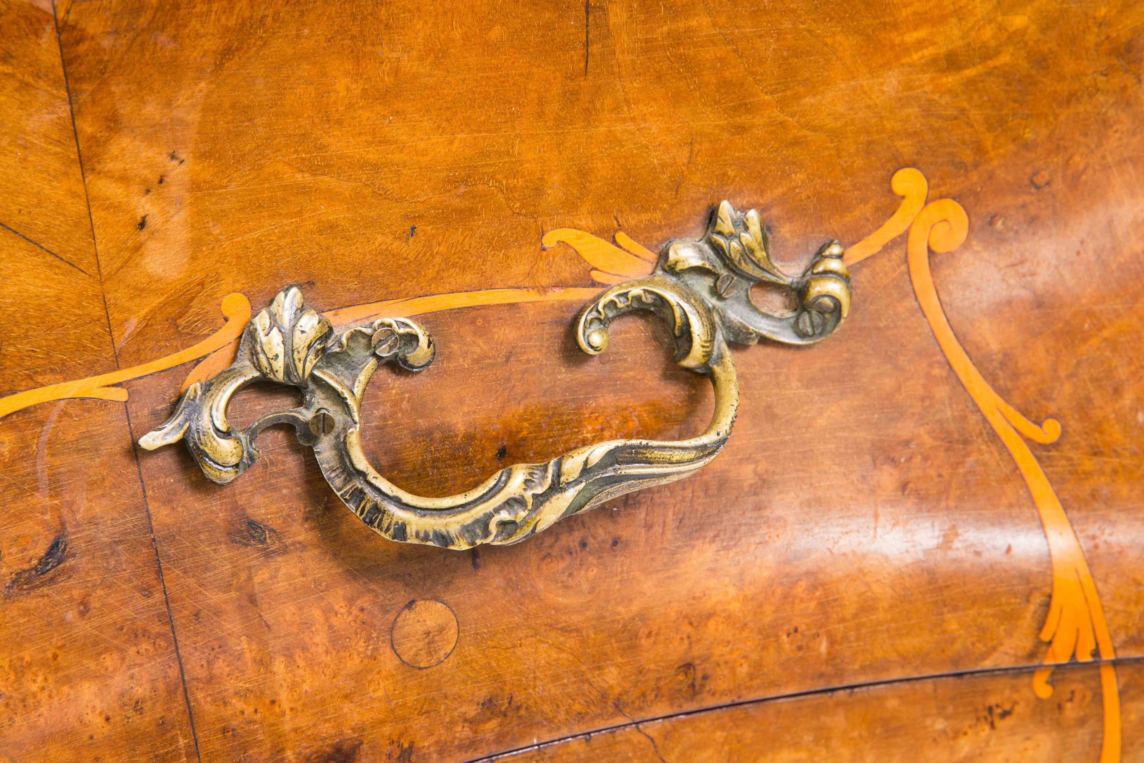 19th Century Italian Bombe Shape Commode - Wallrocks Antiques