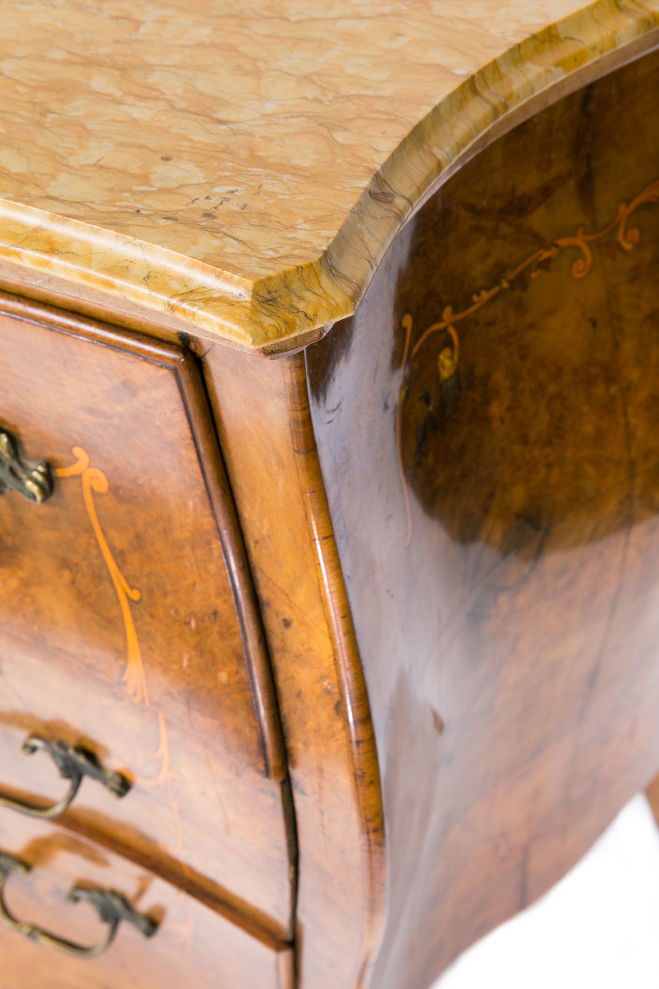 19th Century Italian Bombe Shape Commode - Wallrocks Antiques