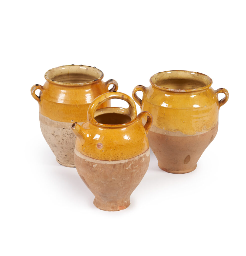 Original Antique French Confit Pots - Wallrocks Antiques