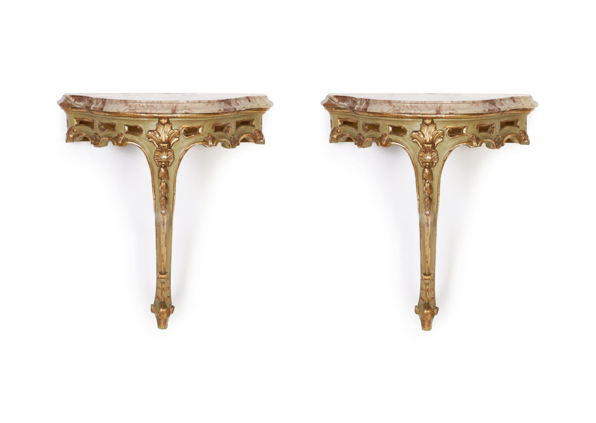 Pair Small Antique Console Tables - Wallrocks Antiques