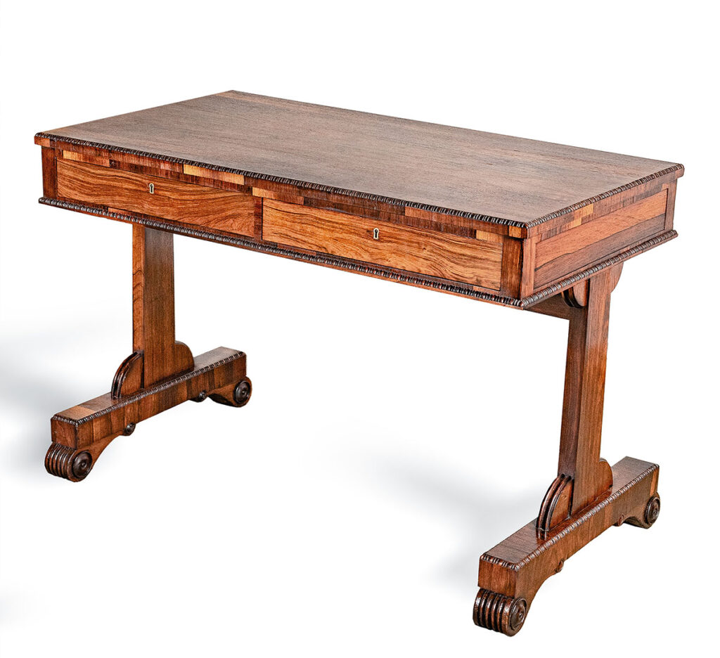 Fine 19th Century English Regency Writing Table - Wallrocks Antiques